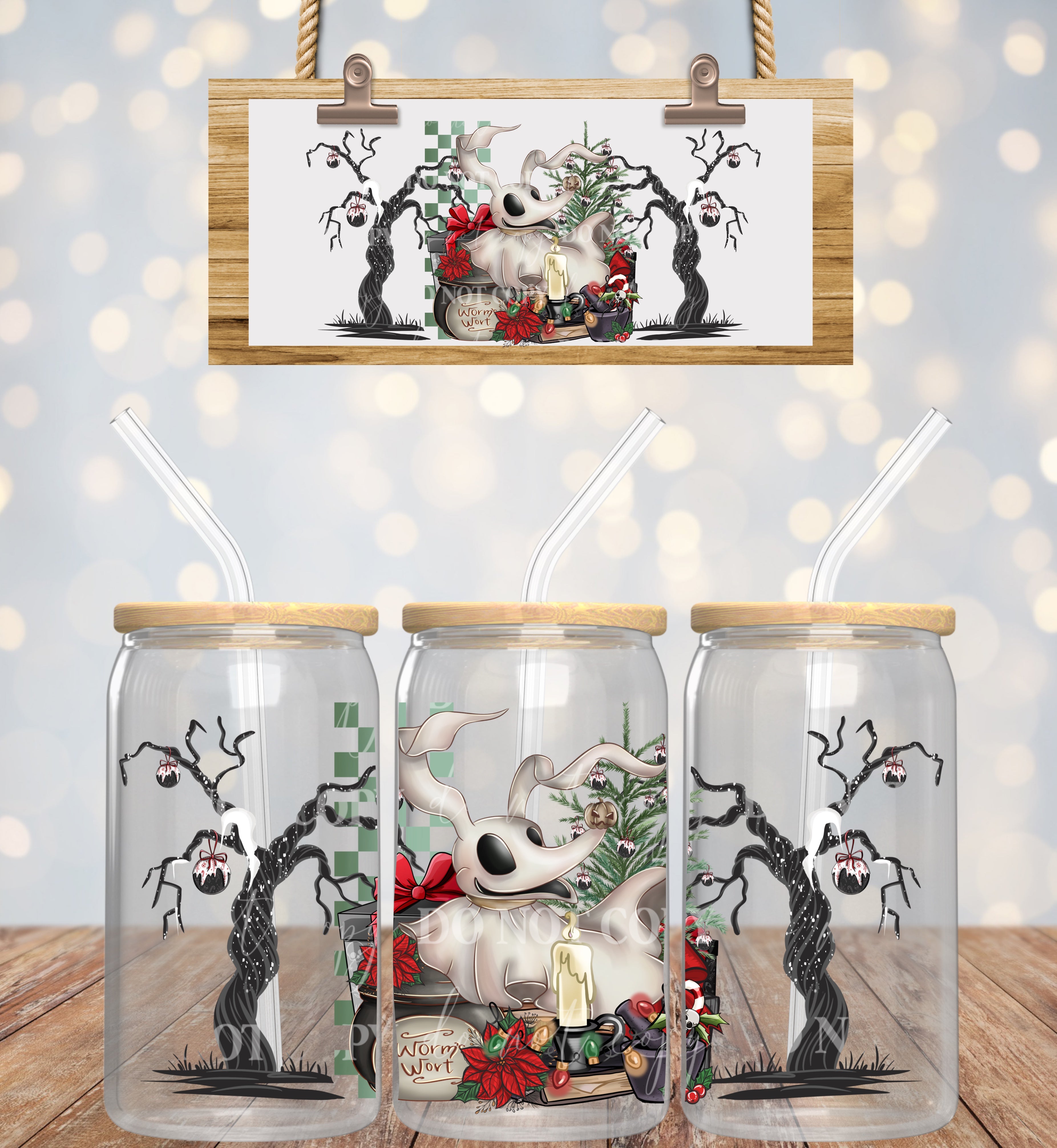 Christmas Zero - 16 oz / 20 oz Libby UV DTF Wrap – Southern Gem Creations