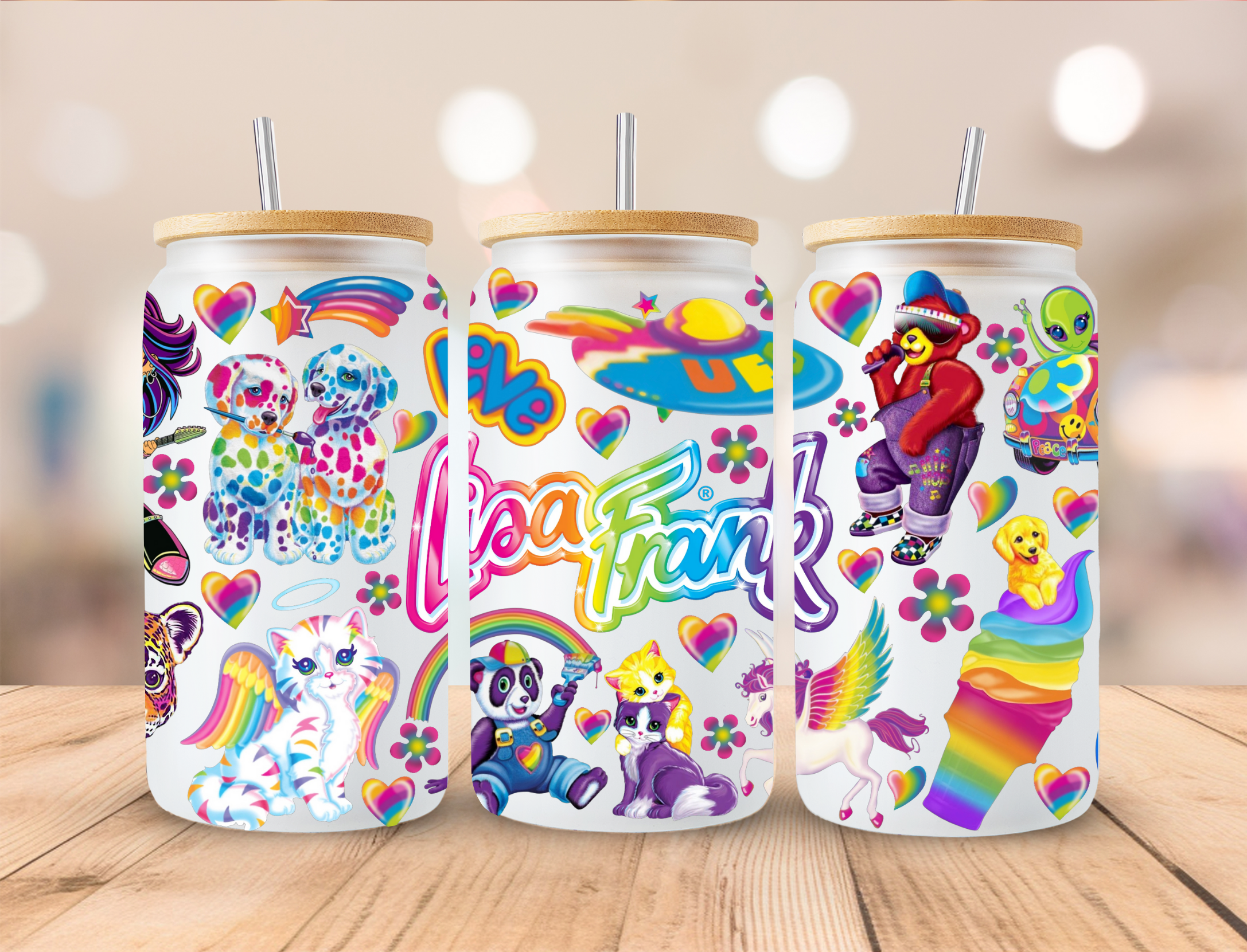 Rainbow Frank - 16oz Libby UV DTF Wrap – Southern Gem Creations