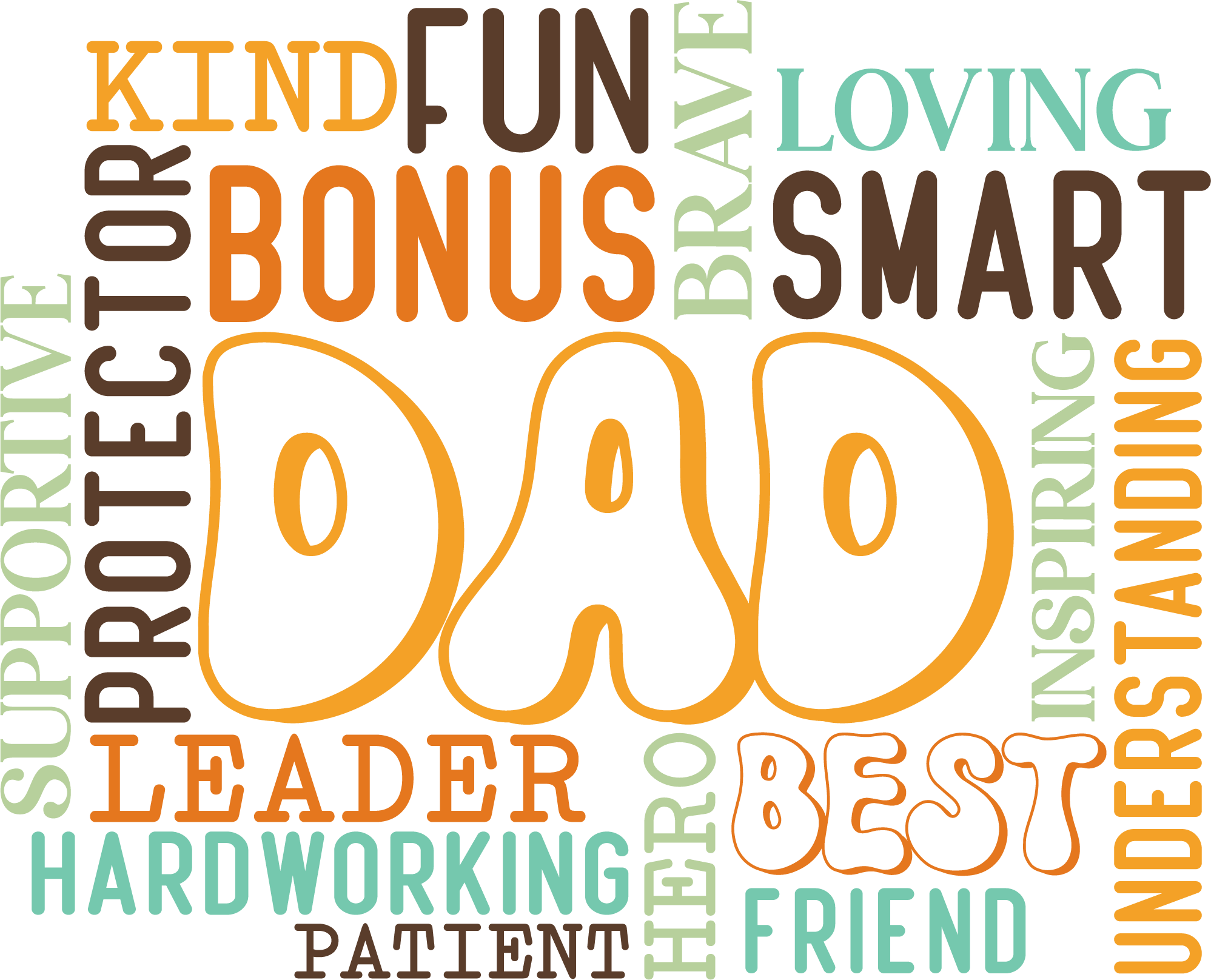 Fathers Day Dad Affirmation Words - UVDTF Decal – Southern Gem Creations