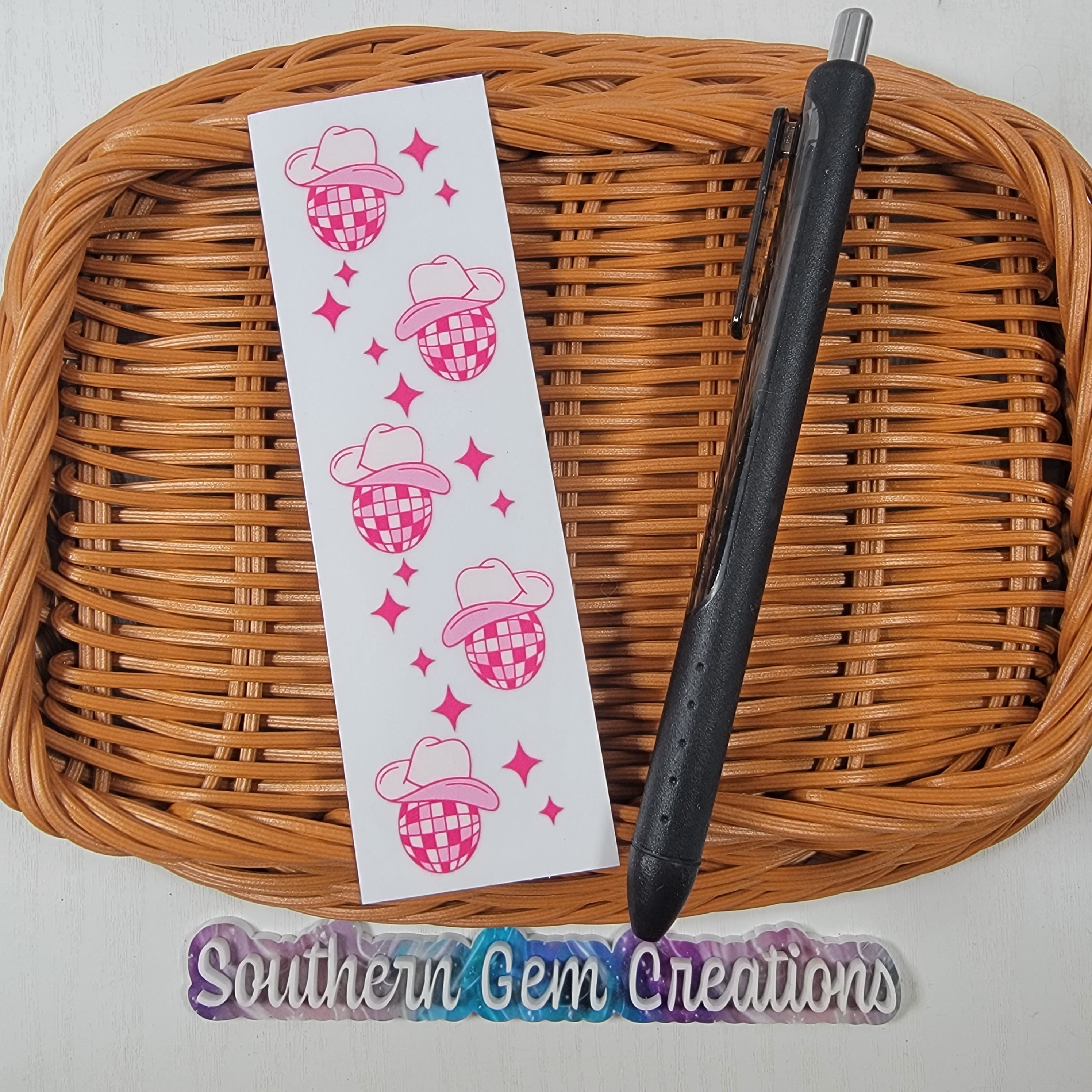 Pink Disco Cowboy Hat - UVDTF Pen Wrap RTS – Southern Gem Creations