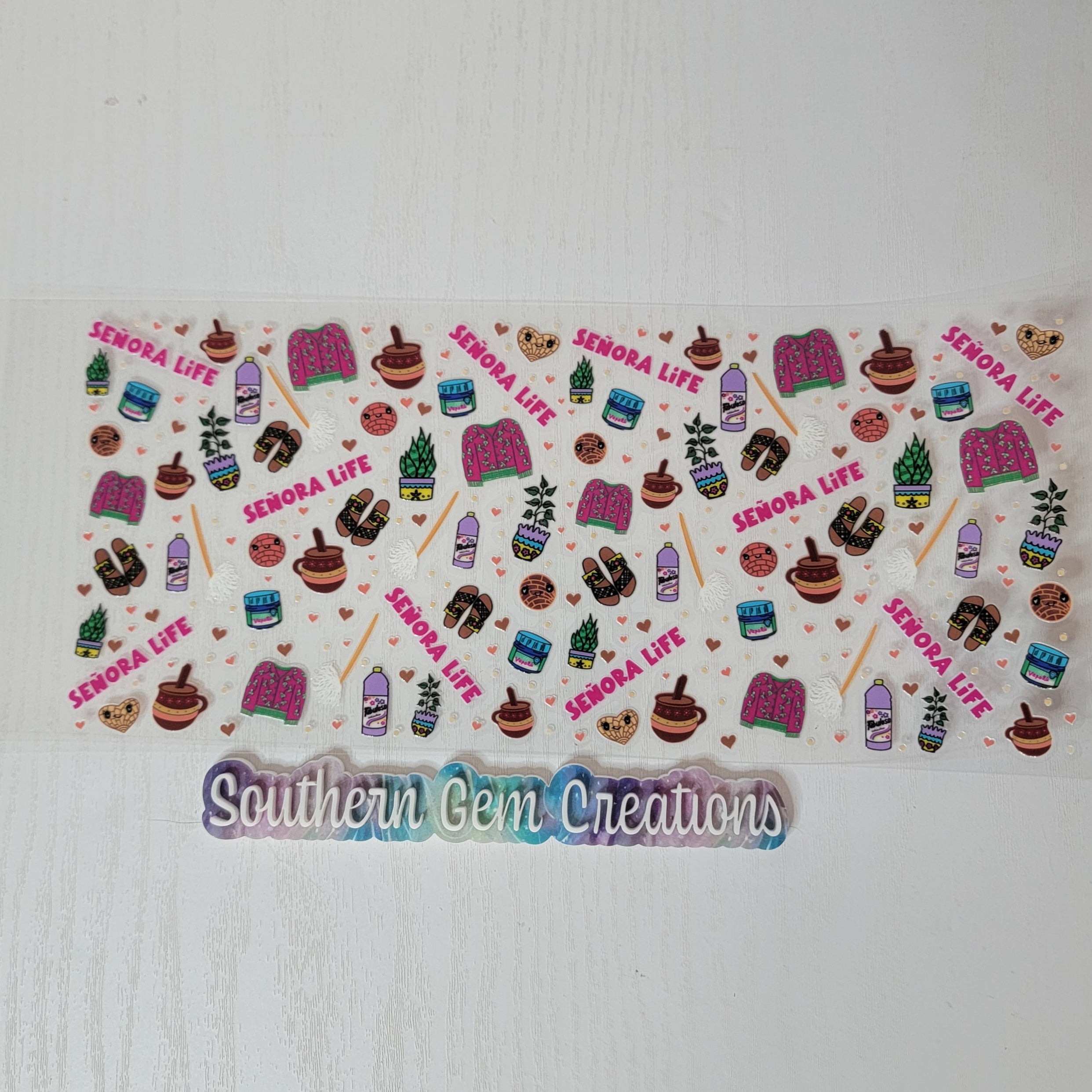 Senora Life Mini Images - 16 oz Libby UV DTF Wrap RTS – Southern Gem ...
