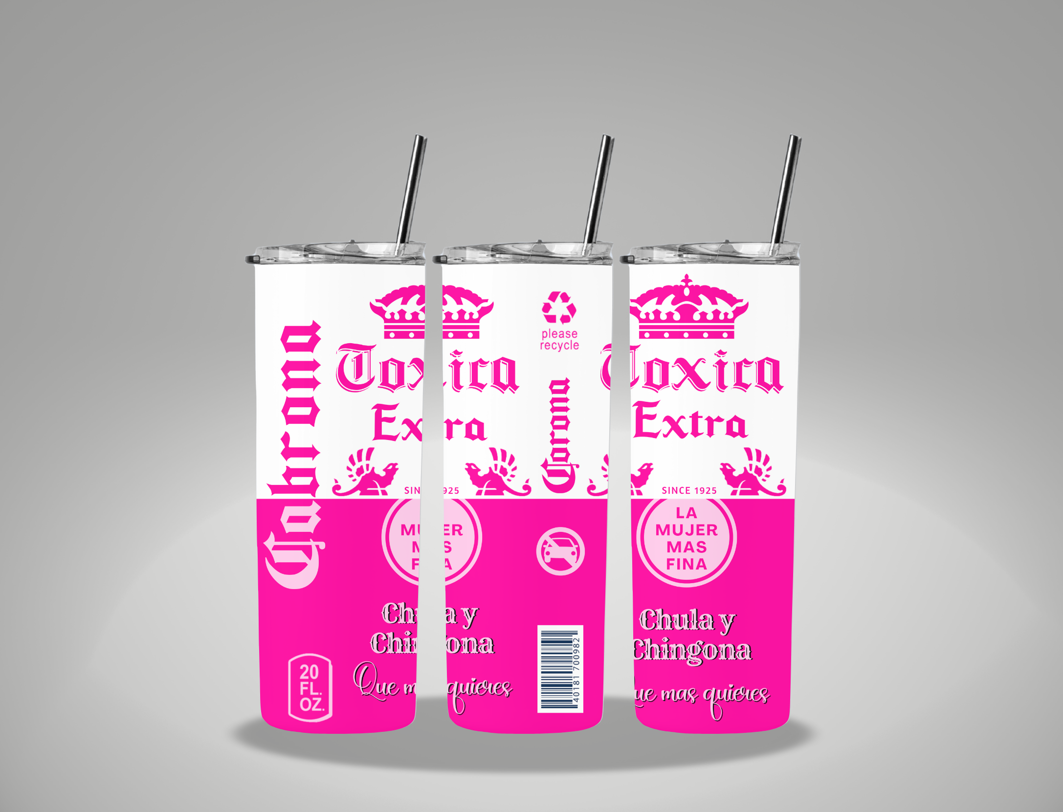 Corona Pink - 20oz Skinny Tumbler Wrap – Southern Gem Creations