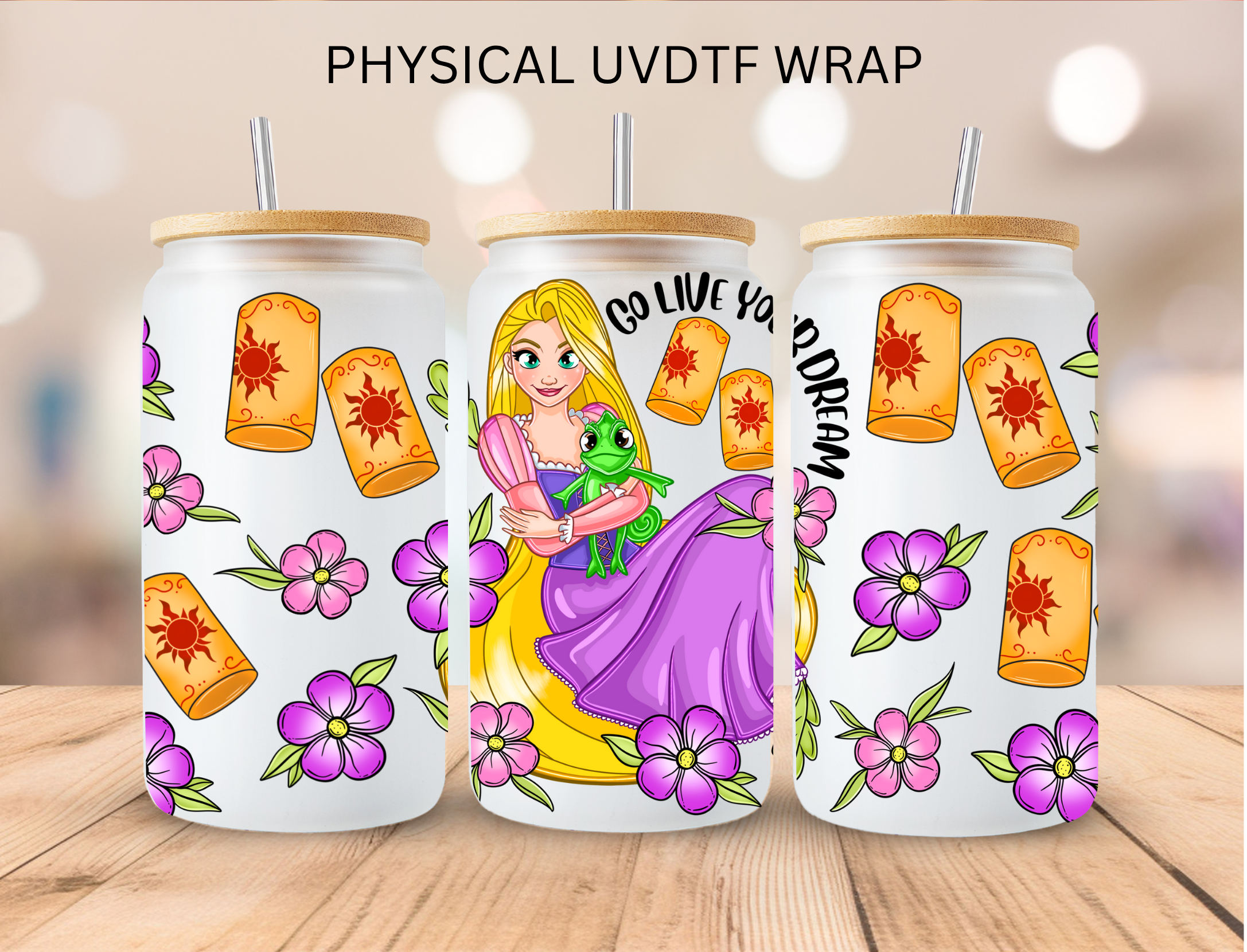 Frying Pan Princess - 16 oz / 20 oz Libby UV DTF Wrap – Southern Gem ...