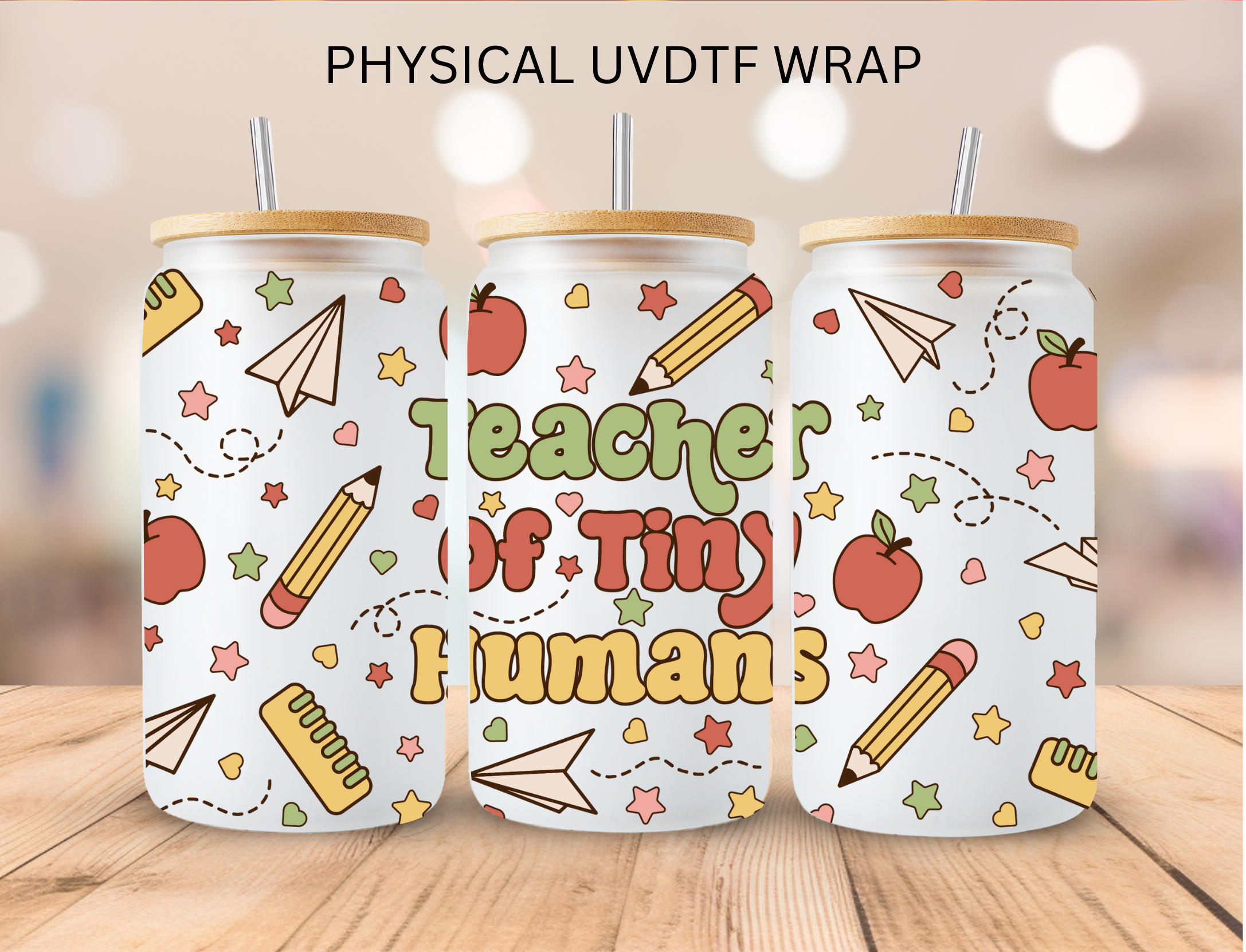 Teacher - 16 oz / 20 oz Libby UV DTF – Southern Gem Creations