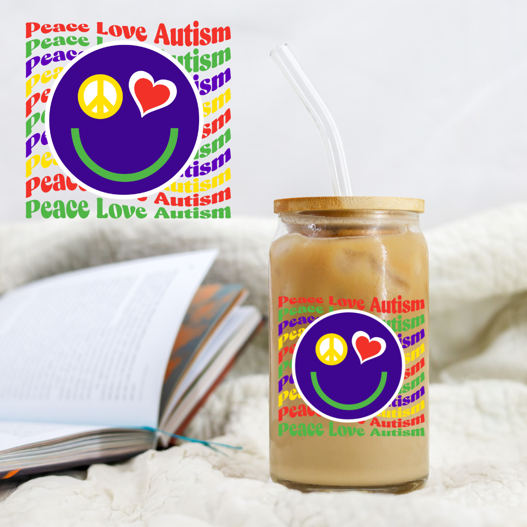 Autism Smiley Wavy - UV DTF Libby Decal – Southern Gem Creations