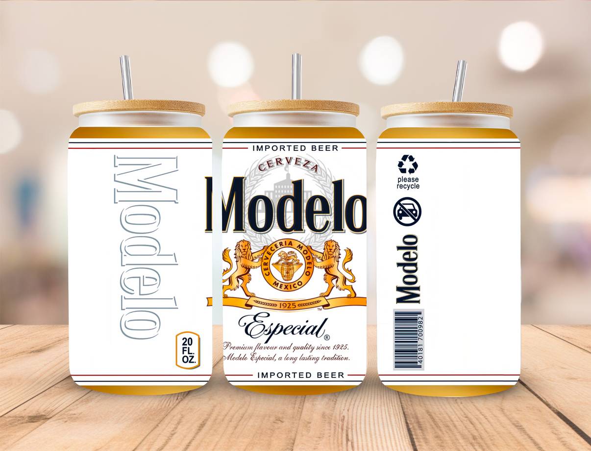 Alcohol Modelo - 16 oz / 20 oz Libby UV DTF Wrap – Southern Gem Creations