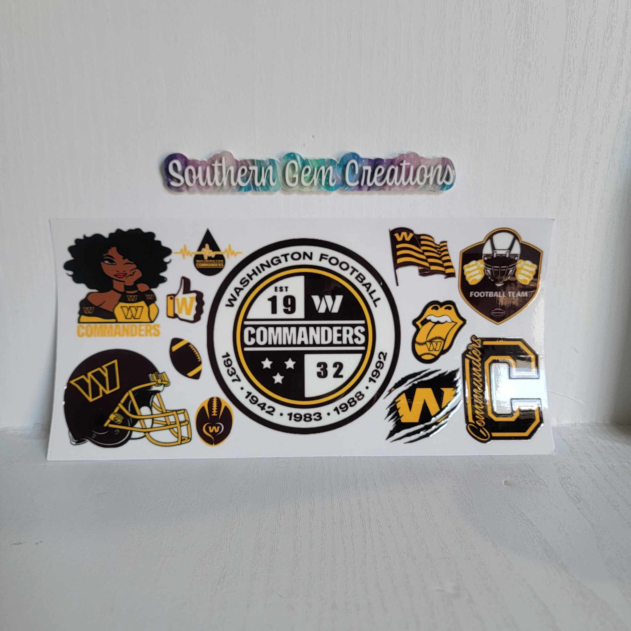 Washington Commanders Football Team - 16 oz Libby UV DTF RTS – Southern ...