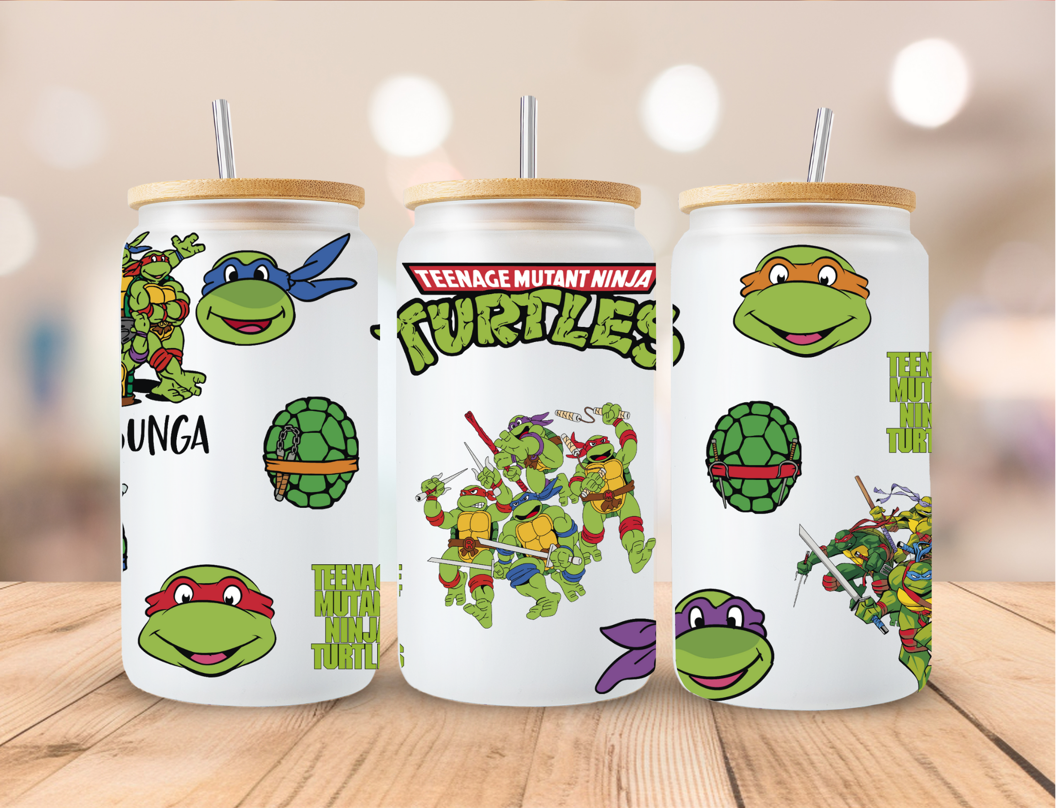 TMNT Turtles - 16 oz / 20 oz Libby UV DTF Wrap – Southern Gem Creations