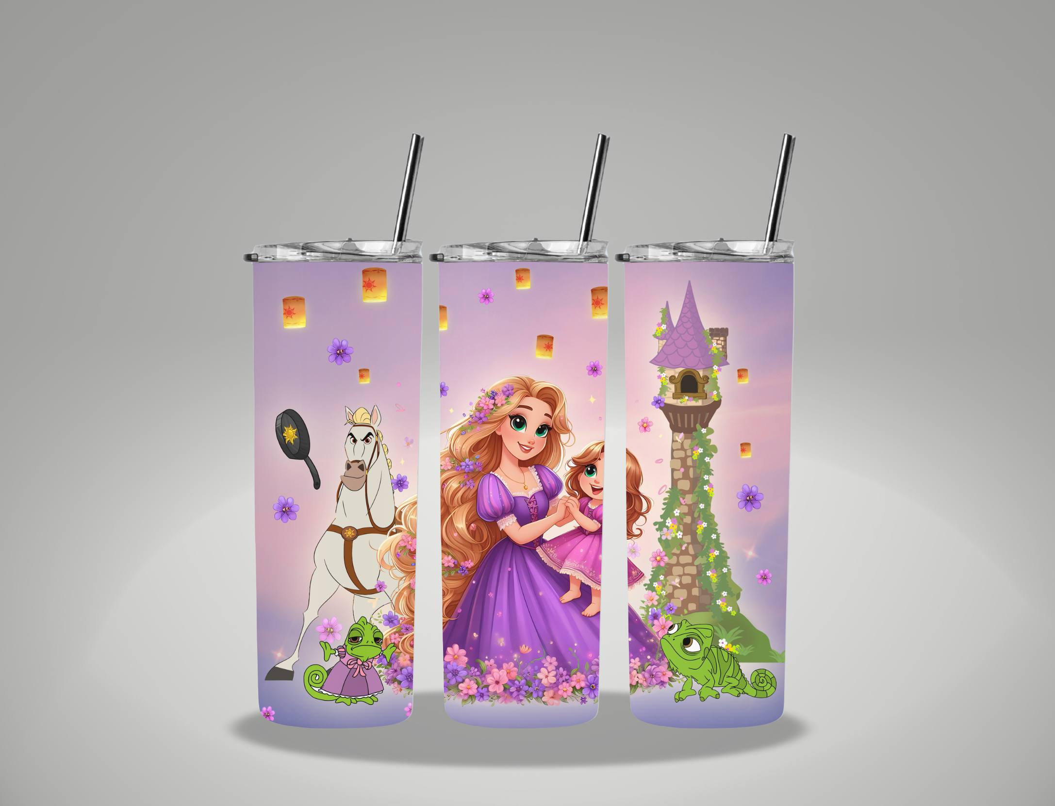 Frying pan Princess - 20oz Skinny Tumbler Wrap – Southern Gem Creations