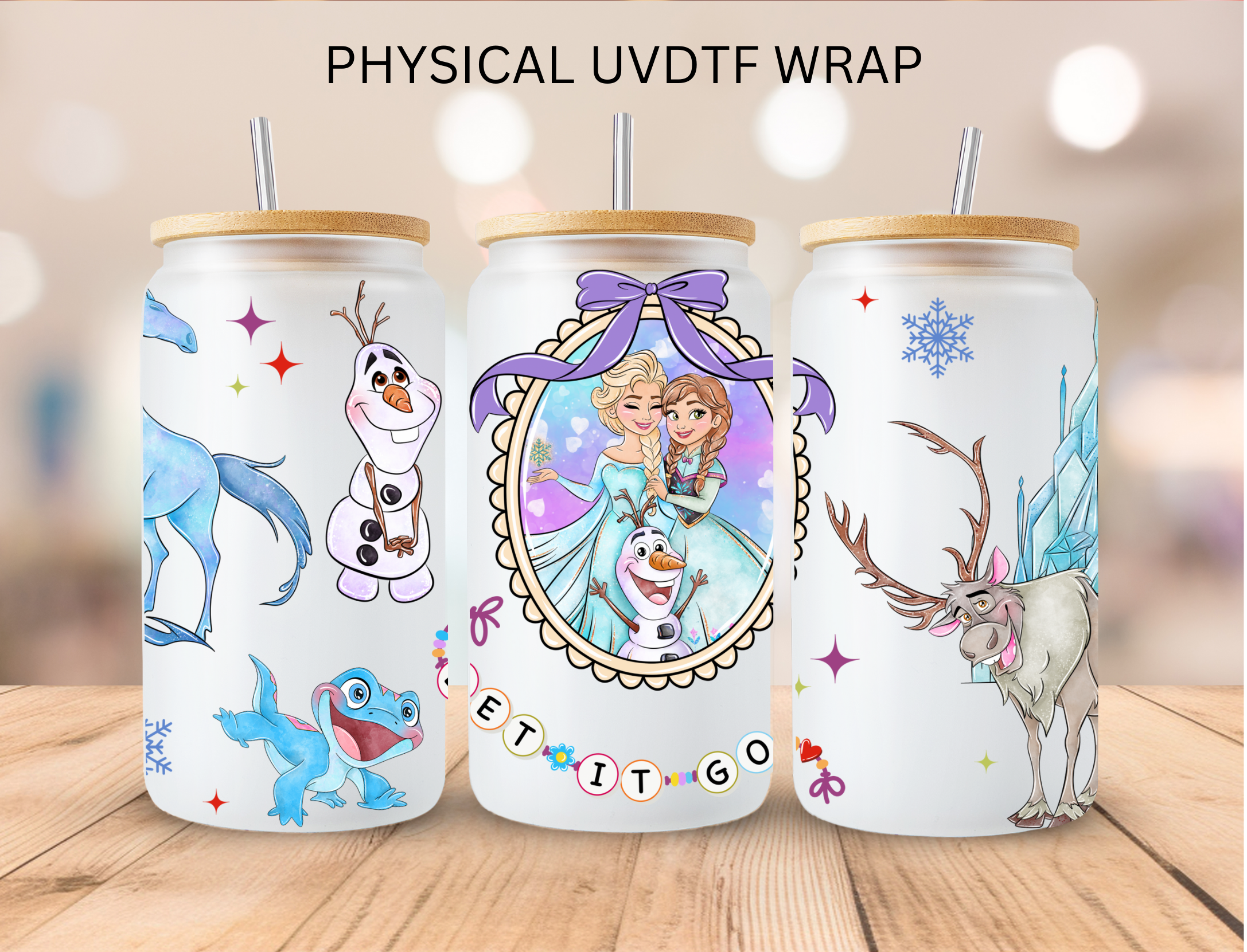 Frozen Frame Wrap - 16 oz / 20 oz Libby UV DTF Wrap – Southern Gem ...