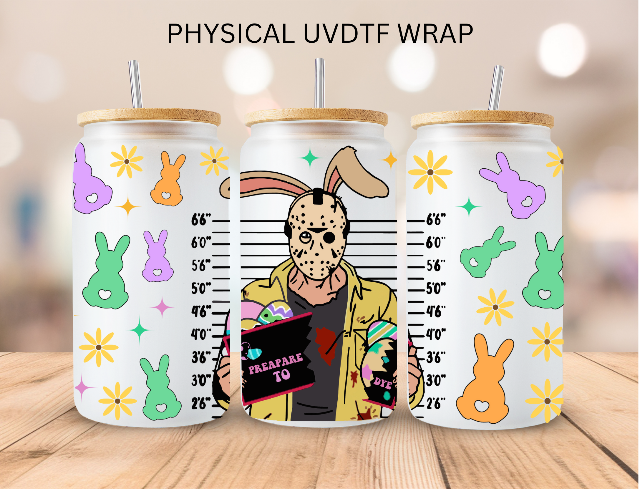 Horror Guy Easter - 16 oz / 20 oz Libby UV DTF – Southern Gem Creations