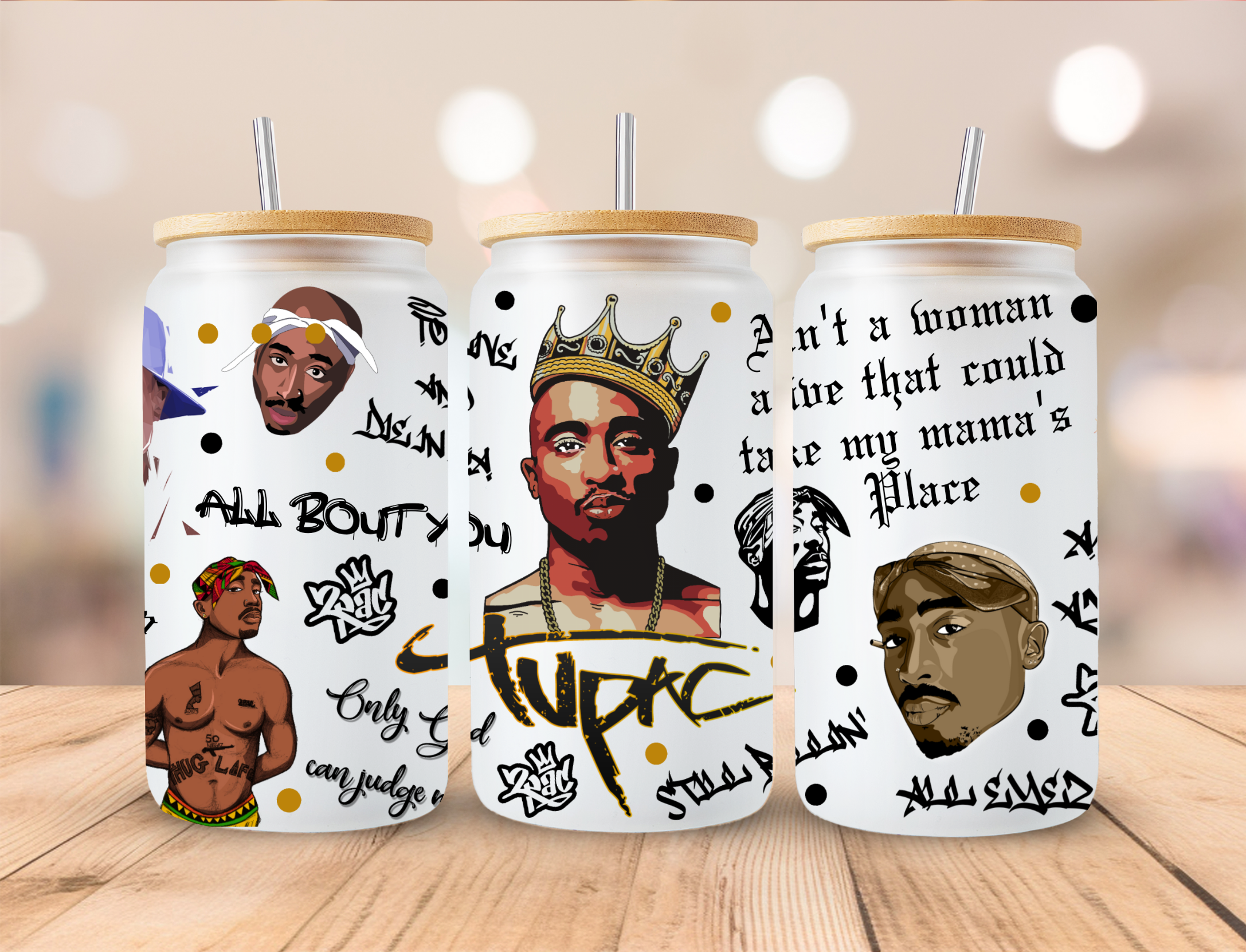 Rapper - 16 oz / 20 oz Libby UV DTF Wrap – Southern Gem Creations