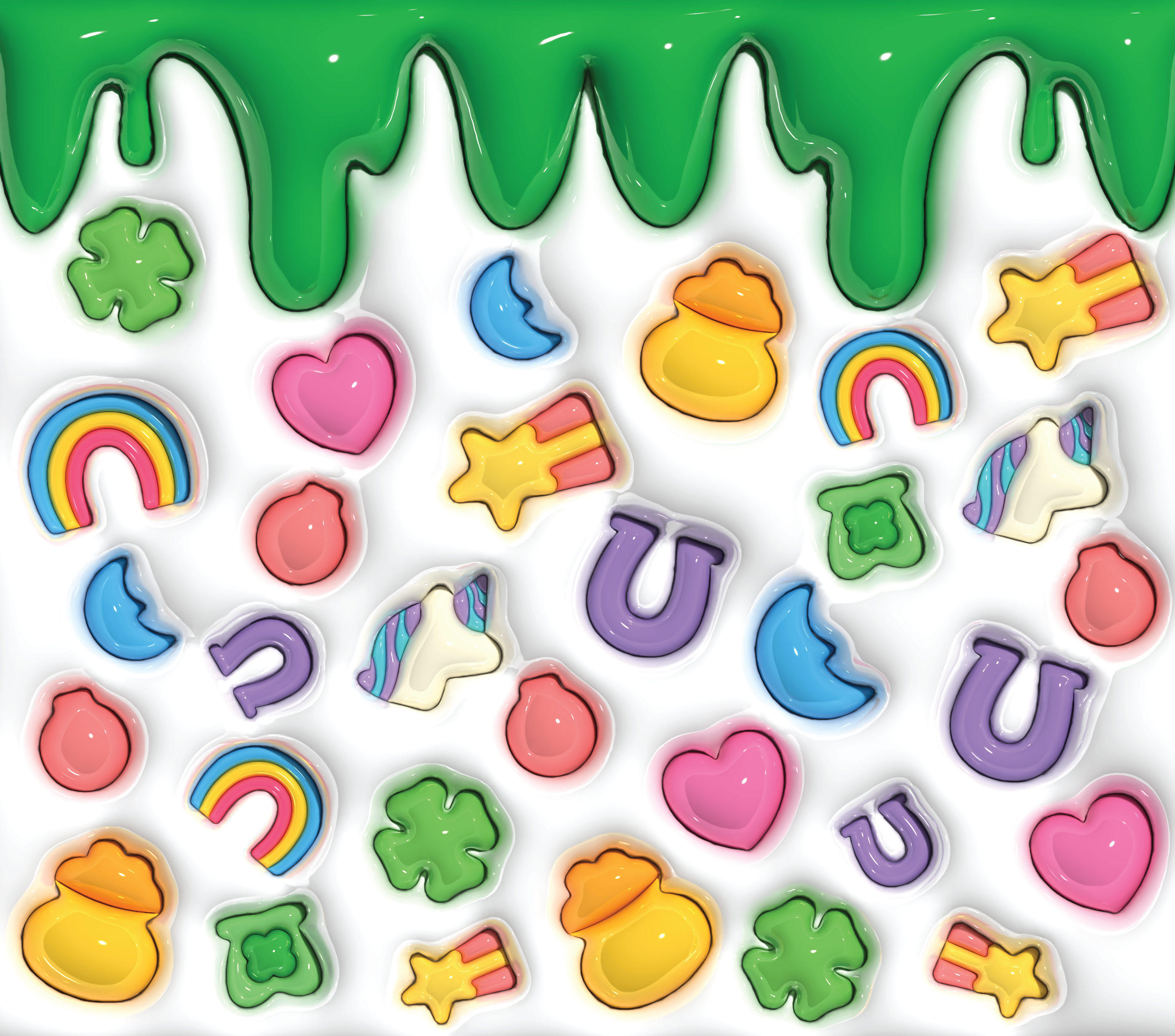 St Patricks Day Inflated Marshmallow Drip - 20 Oz Straight Sublimation ...