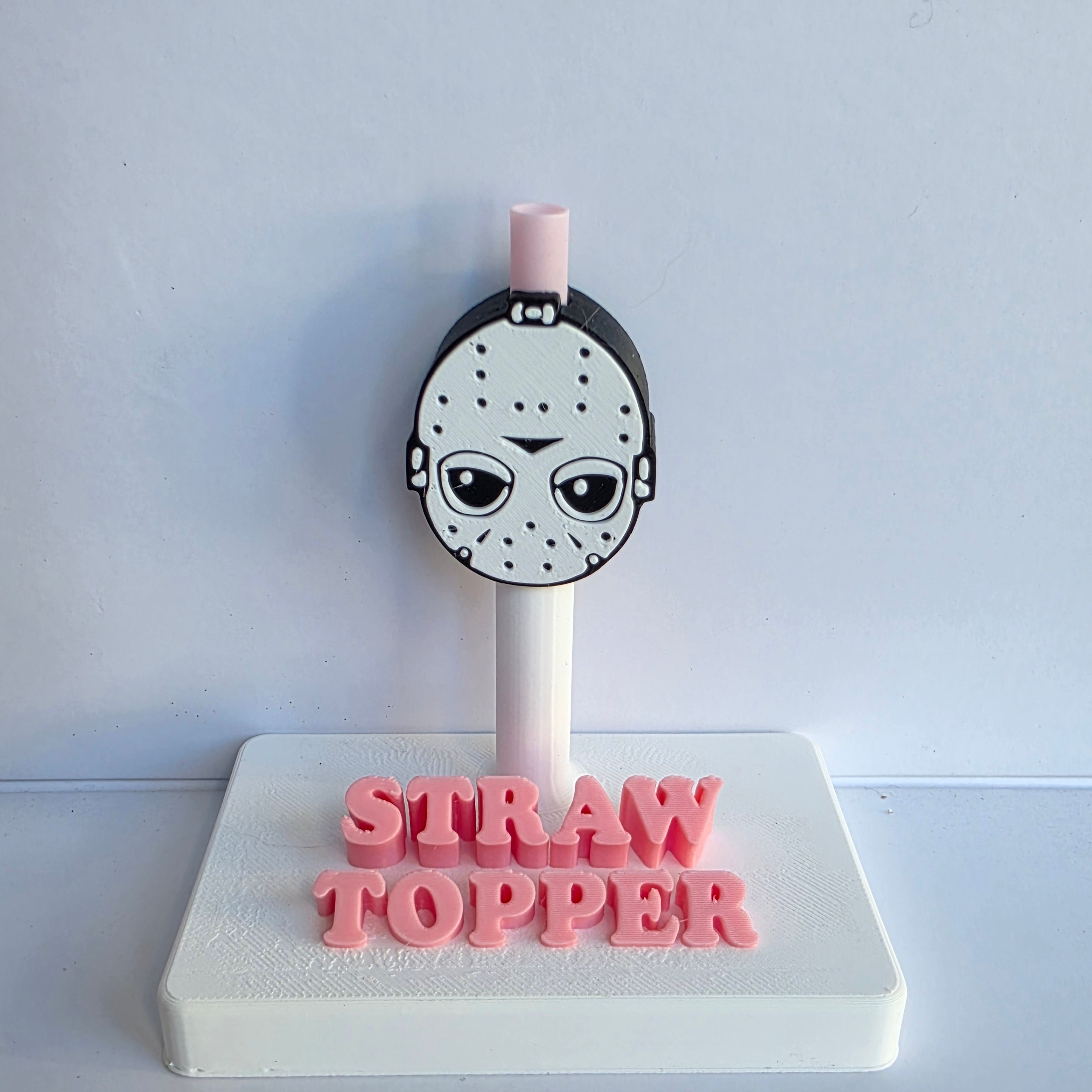 Horror Jason 3D Printed Straw Topper – Southern Gem Creations