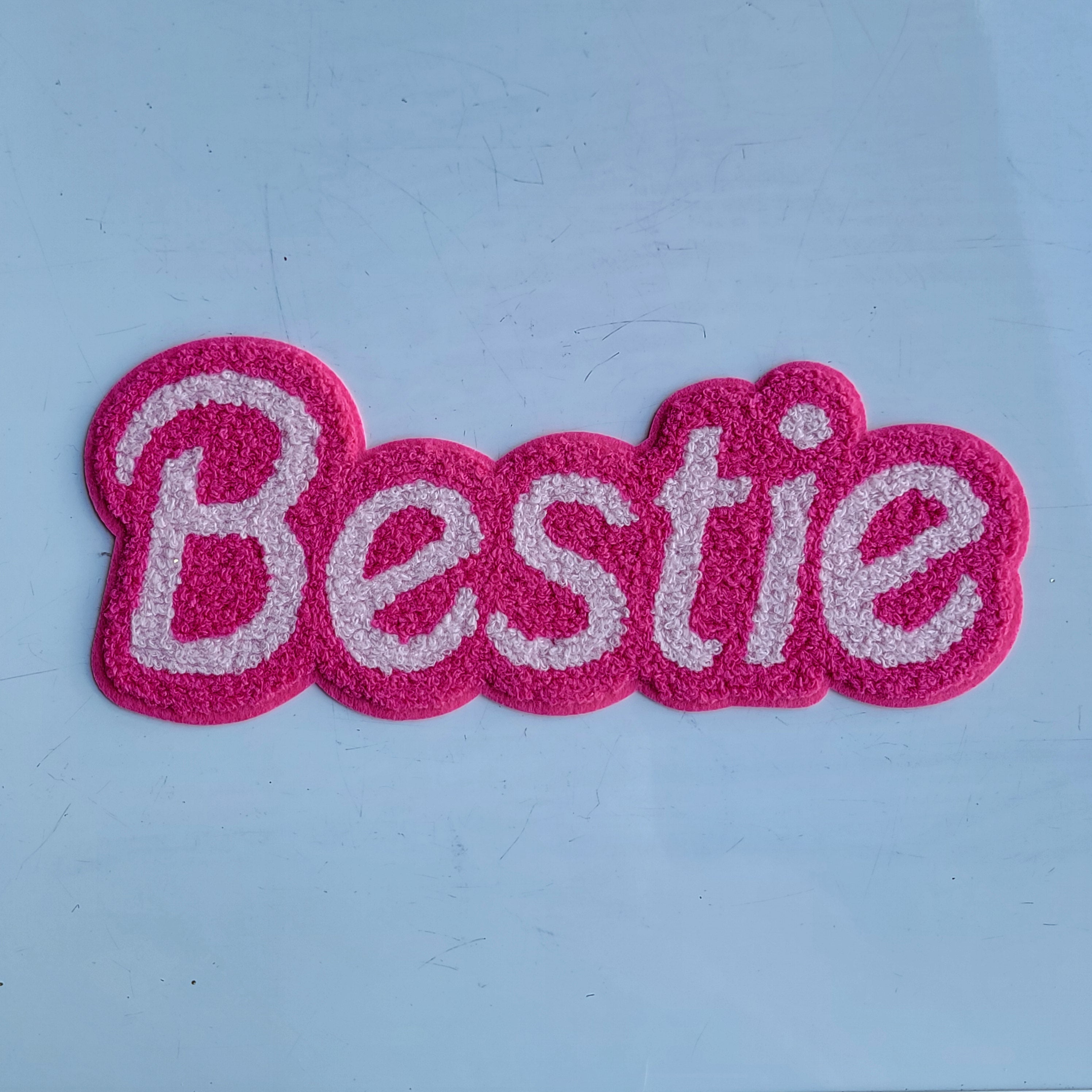 Pink Bestie Chenile Patch – Southern Gem Creations