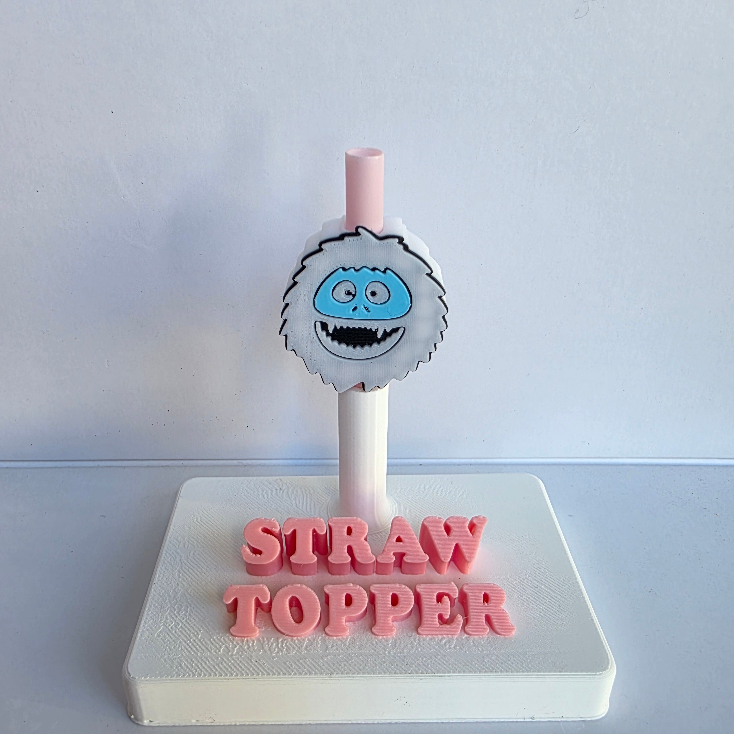 Christmas Yeti 3D Printed Straw Topper – Southern Gem Creations