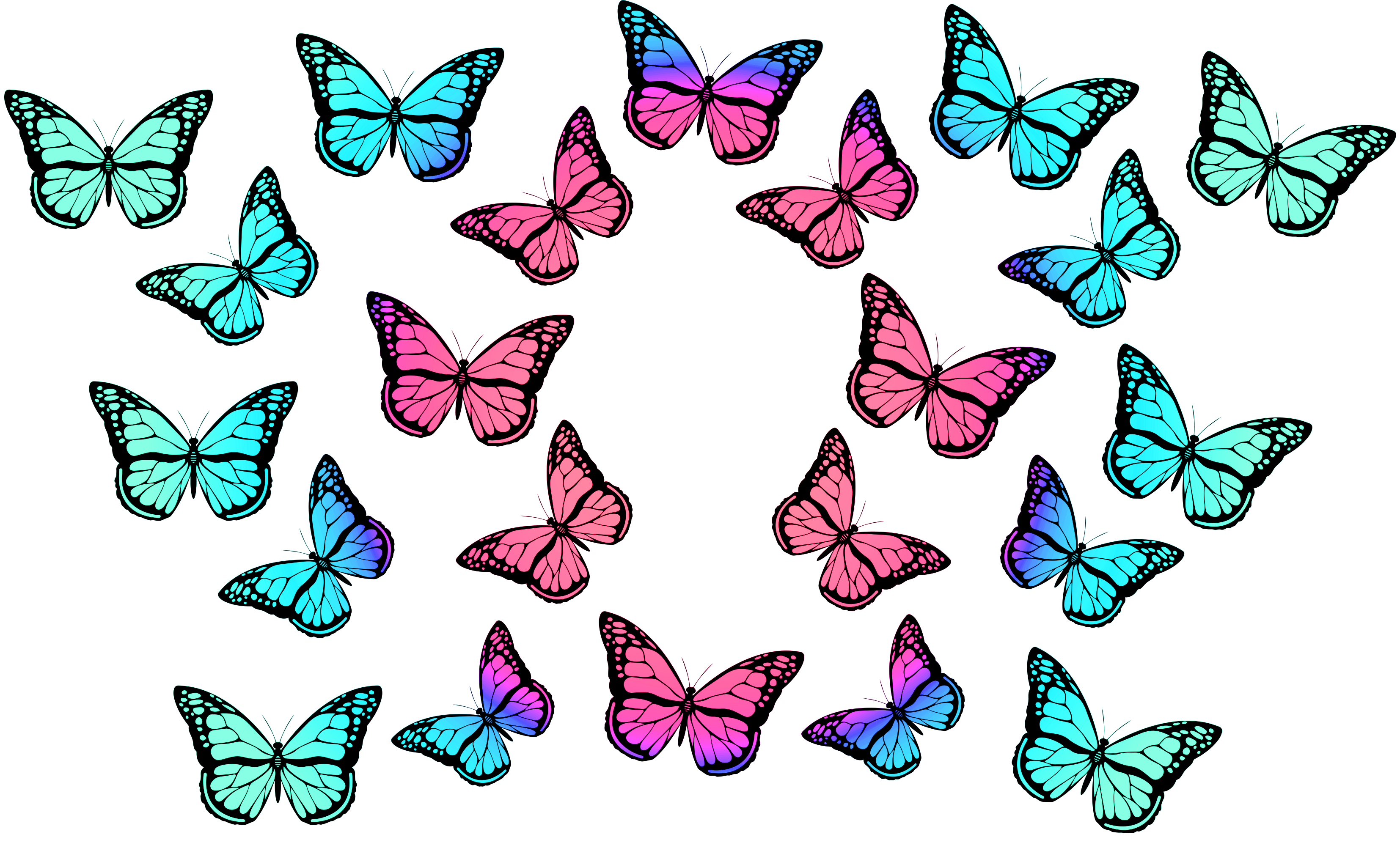 Butterfly HOLE - 24 Oz cold cup UV DTF Wrap – Southern Gem Creations